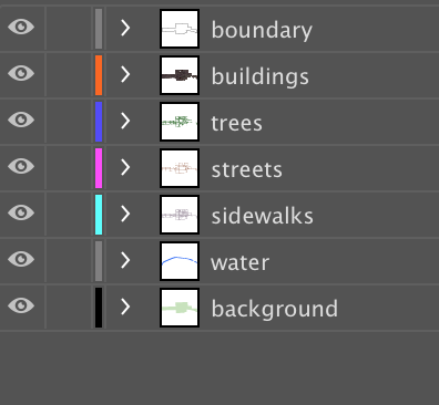 Create a stylized map of a real city using QGIS and Illustrator ...